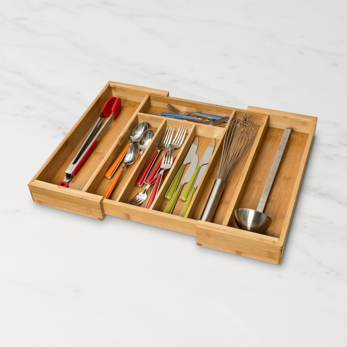 Bamboo Expandable Silverware Tray | Williams Sonoma