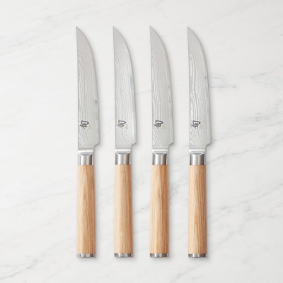 Shun Classic Blonde 4 Piece Steak Knife Set Williams Sonoma CA Williams Sonoma