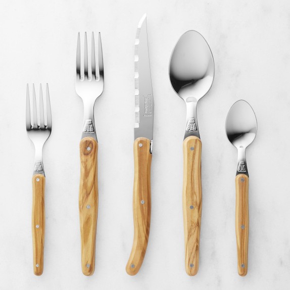 Laguiole Olivewood Silverware Sets | Williams Sonoma