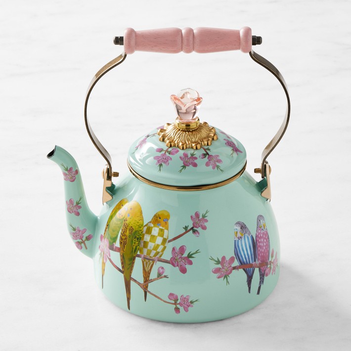 MacKenzie-Childs Parakeet Party Tea Kettle, 2-Qt. | Williams Sonoma