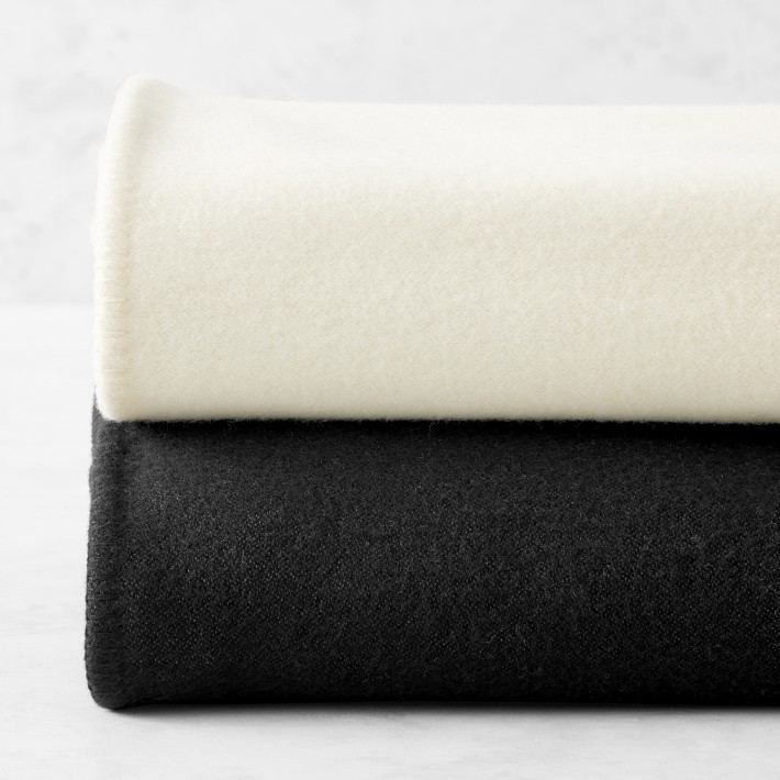 Solid Merino Wool Blanket - Luxurious Warmth | Williams Sonoma