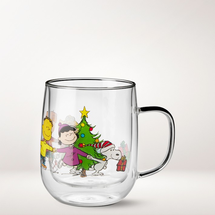 PEANUTS™ Double-Wall Coffee Mugs, Set of 2 | Williams Sonoma