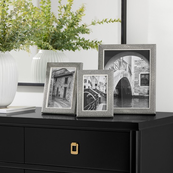 Faux Shagreen Picture Frames - Elegant Photo Display | Williams Sonoma