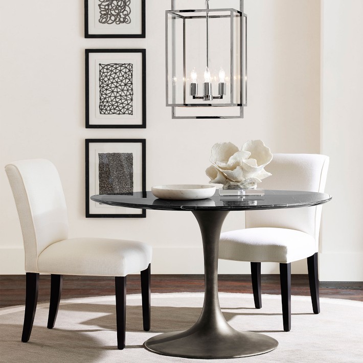 Tulip Pedestal Dining Table Customizable Elegance Williams Sonoma