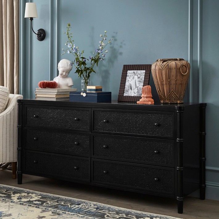 Cane 6 drawer dresser store