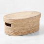Hold Everything Oval Woven Organization Bin | Williams Sonoma