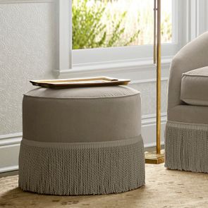 Camile Stool with Samuel & Sons Fringe (21") | Williams Sonoma