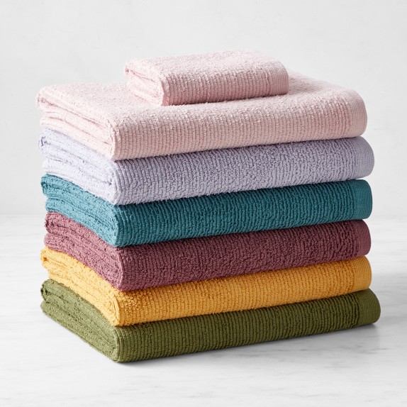 Solid Ribbed 6 Piece Towel Set | Williams Sonoma