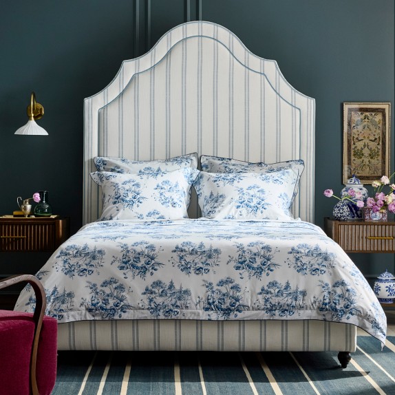 Portman Upholstered Bed & Headboard with Welt | Williams Sonoma
