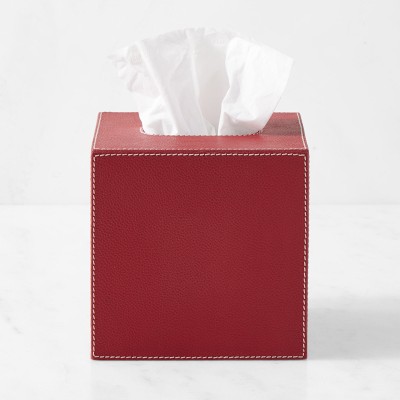 THE GEORGE x Williams Sonoma Home Leather Tissue Box Holder | Williams ...