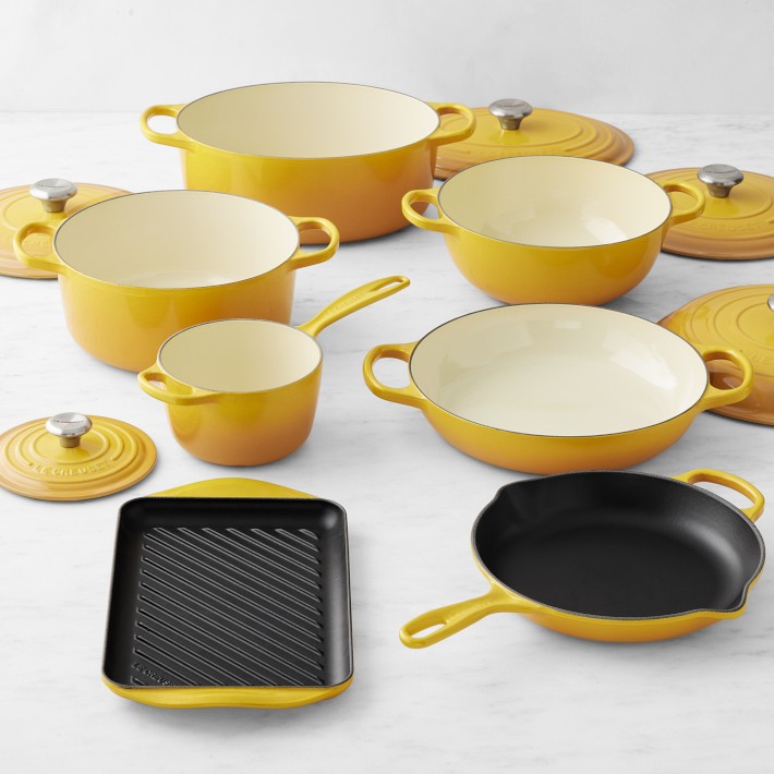 Enameled cast iron cookware set store