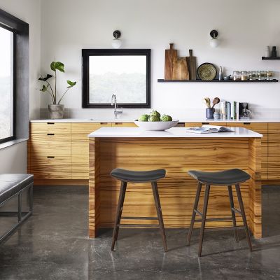 Union Saddle Backless Counter Stool Distressed Black Black Williams Sonoma