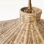 Carmel Rattan Scalloped Pendant | Williams Sonoma