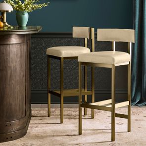 Emma Upholstered Counter & Bar Stool | Williams Sonoma