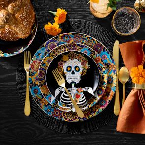 Day of the Dead Dinner Plates | Williams Sonoma