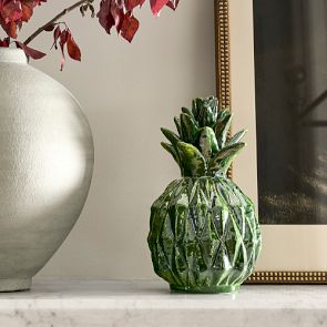 Ceramic Pineapple Sculpture Decor | Williams Sonoma