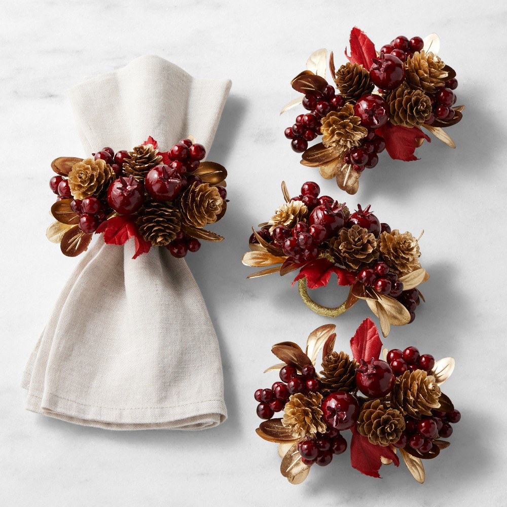 Kim Seybert X Williams Sonoma Botanical Napkin Rings | Williams Sonoma