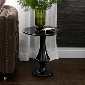 Queen's Gambit Accent Table - Marble Elegance | Williams Sonoma