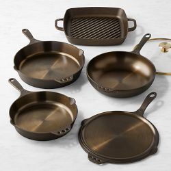Smithey Seasoned Cast Iron 6-Piece Cookware Set | Williams Sonoma