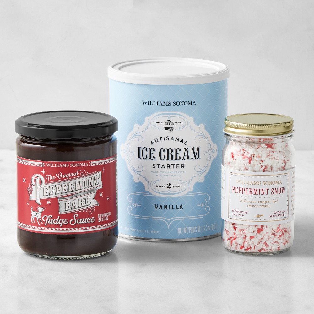 Williams Sonoma Peppermint Bark Ice Cream Set | Williams Sonoma