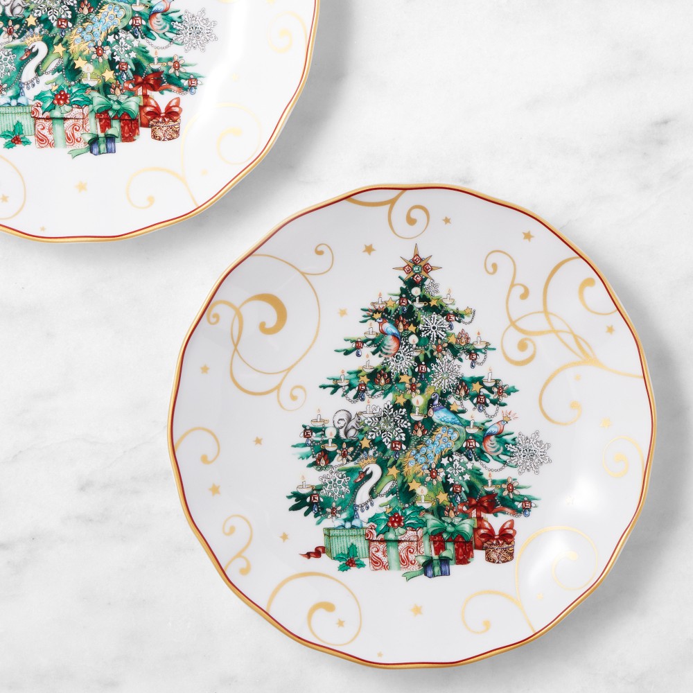 Twas the Night Before Christmas Salad Plates - Set of 4 - Mixed ...