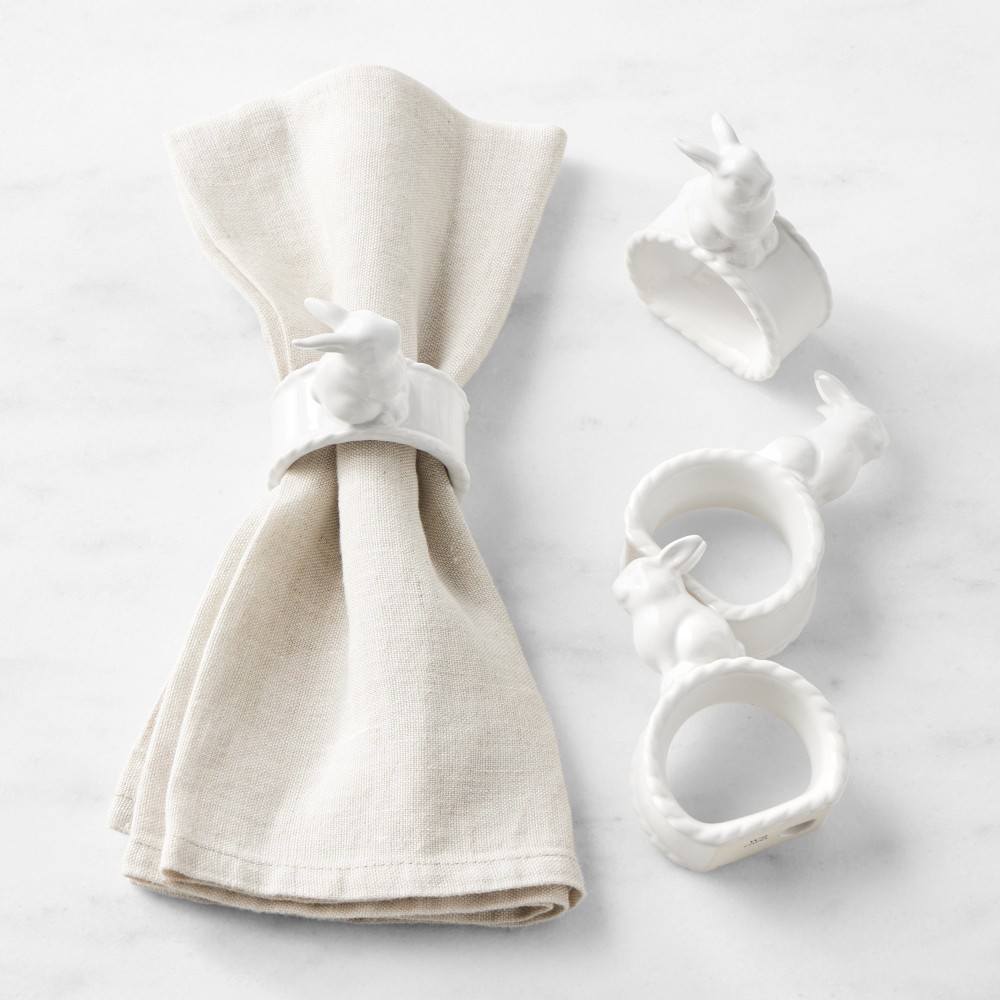 Sculptural Bunny Napkin Rings, Set of 4 | Williams Sonoma