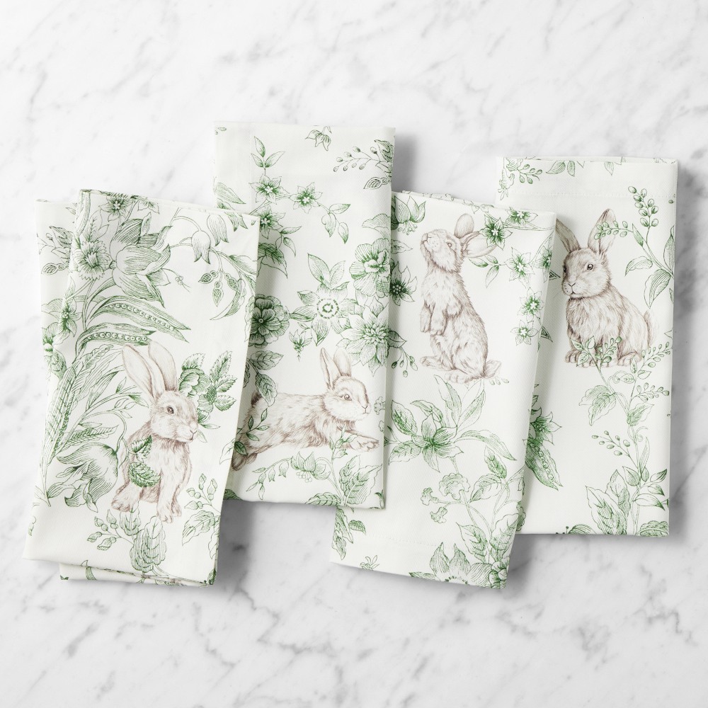 Bunny Toile Napkins, Set of 4 | Williams Sonoma