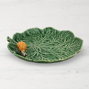 Bordallo Pinheiro Leaf Snail Platter | Williams Sonoma