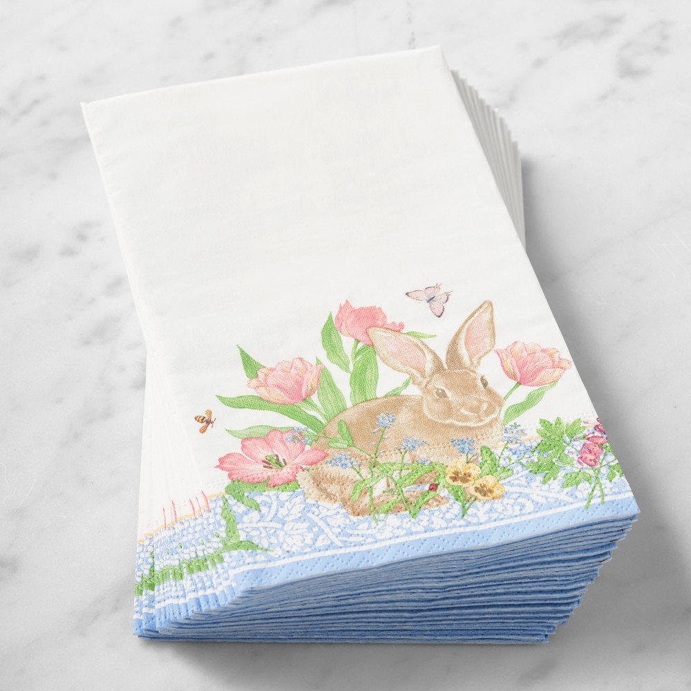 Garden Flowers Paper Guest Towels, Set of 16 | Williams Sonoma