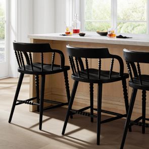 Captains Counter Stool - Elegant Oak Design | Williams Sonoma