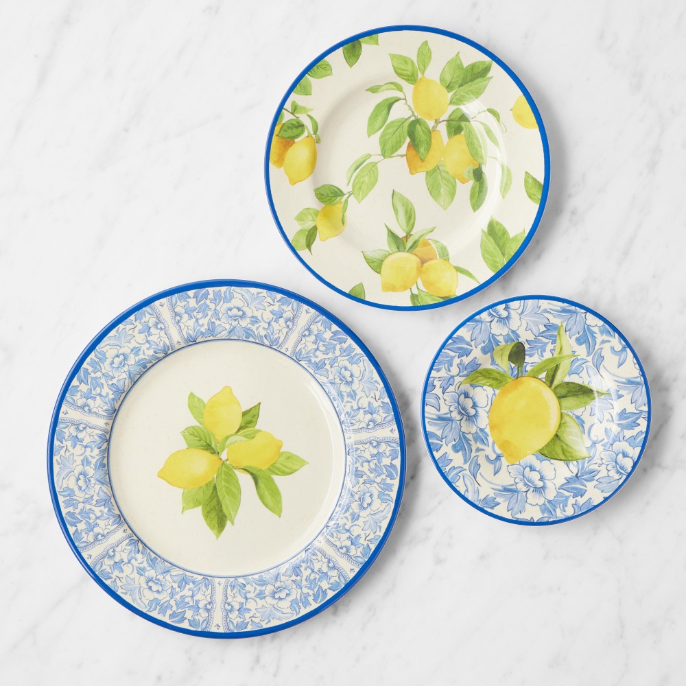 Lemon Outdoor Melamine 12-Piece Dinnerware Set | Williams Sonoma