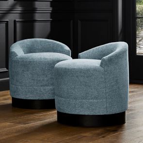 Capri Low Back Pouf, Upholstered Ottoman | Williams Sonoma