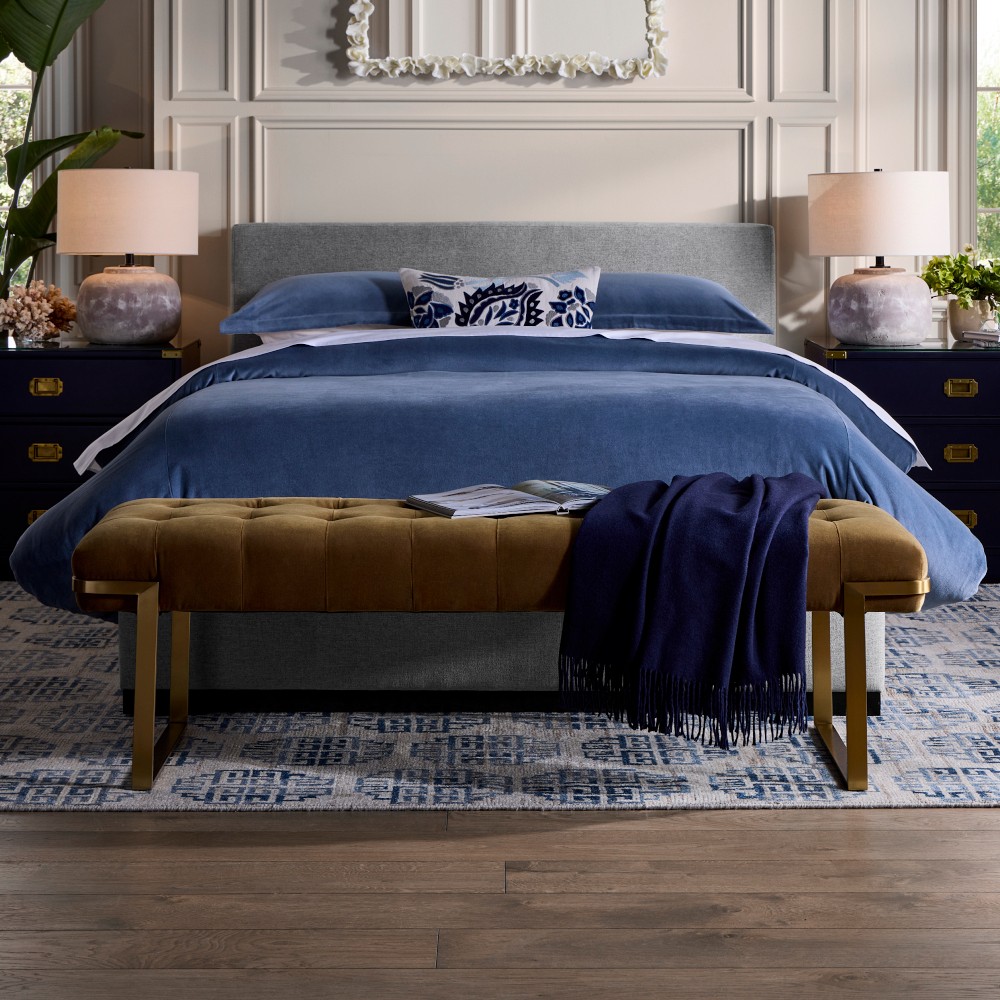 Mixed Material Indoor Bench | Williams Sonoma