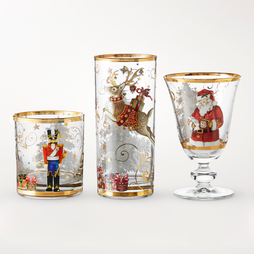 Twas The Night Before Christmas 12-Piece Barware Set | Williams Sonoma